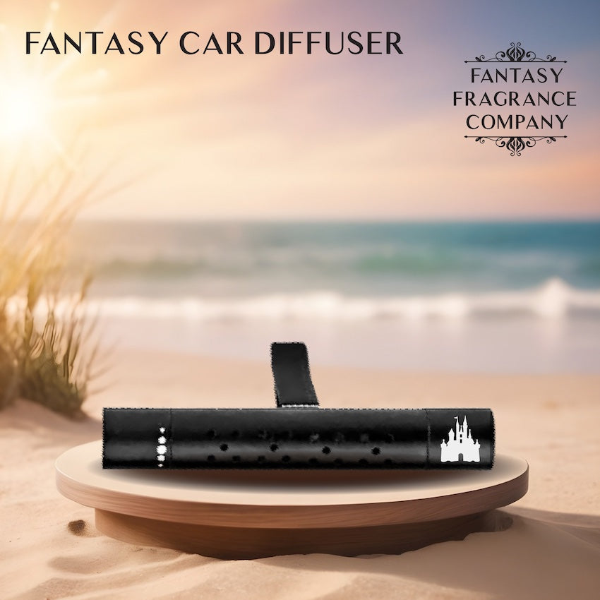 Car Diffuser Vent Clip with Engraved Castle (Black)