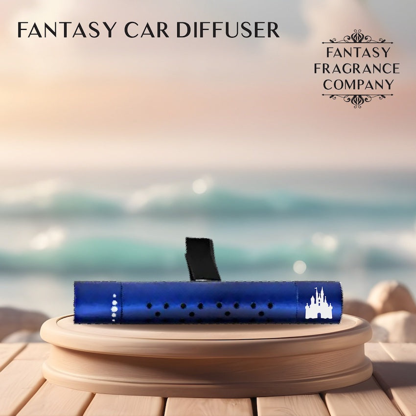Car Diffuser Vent Clip with Engraved Castle (Blue)