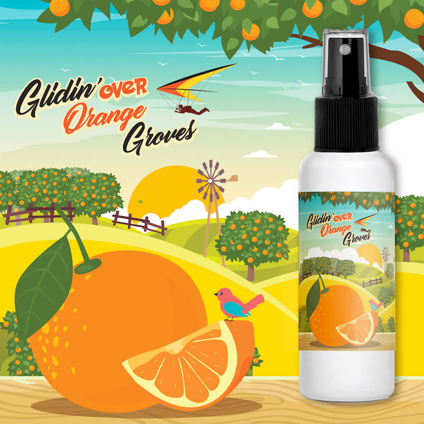 Glidin' over Orange Grove Fragrance Room Spray Bottle