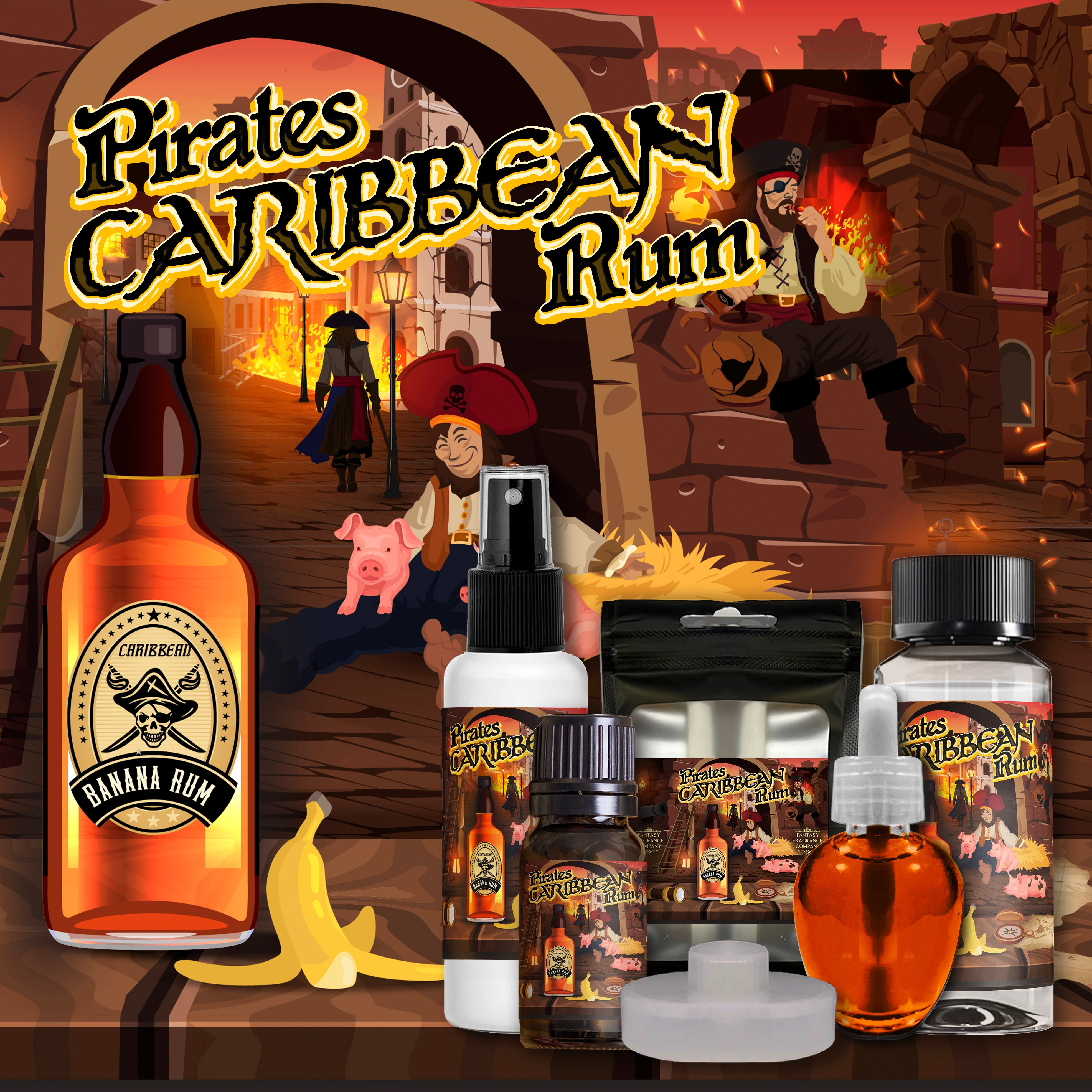 Pirates Caribbean Rum Fragrance - Theme Park & Resort Scent